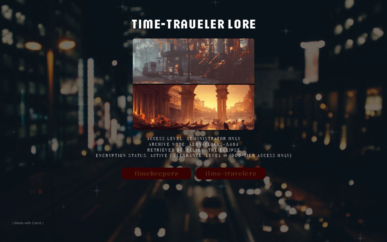 Time Traveler Lore